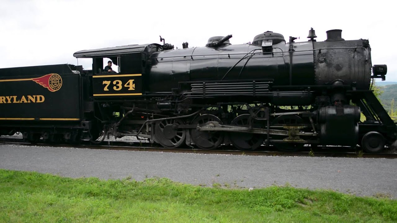 Western Maryland 734 at Frostburg - YouTube