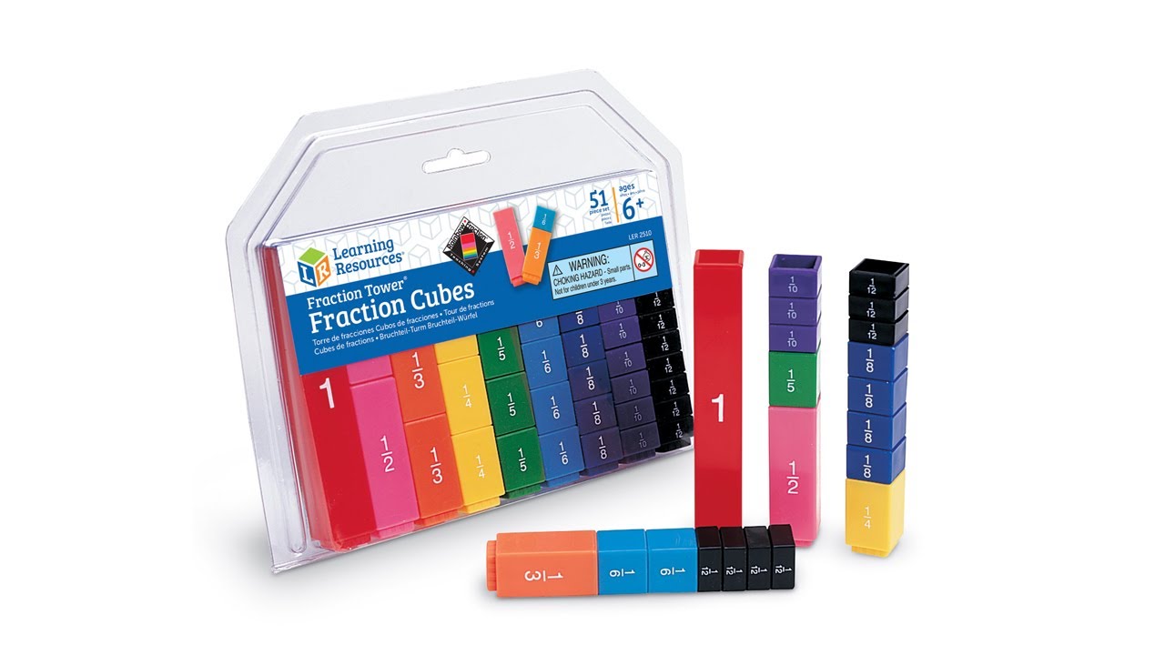 Fraction Tower Cubes Fraction Set - YouTube