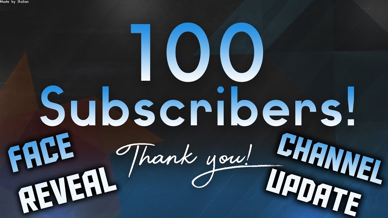 100 SUBS SPECIAL (FACE REVEAL) - YouTube