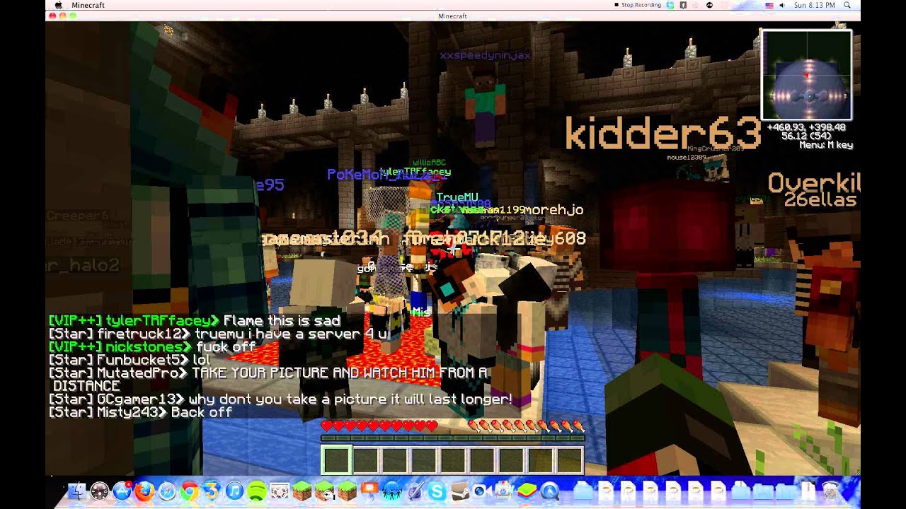 I saw MinecraftUniverse on his server - YouTube