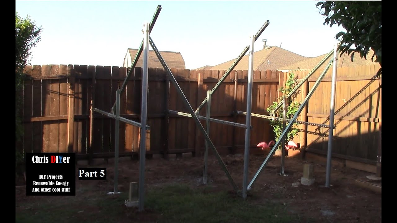 Part 5 - (Cradle built!) Suburbia backyard corner solar panel cradle ...
