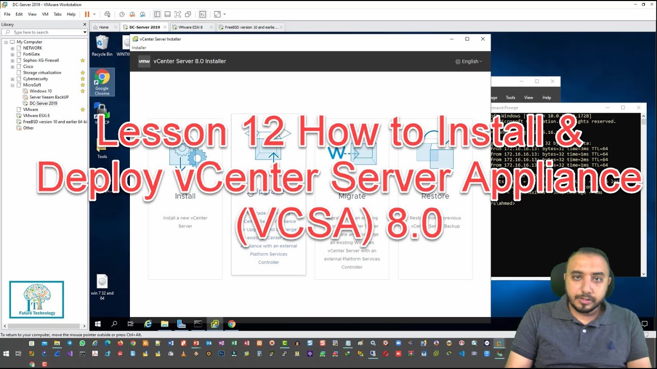 Lesson 12 How to Install & Deploy vCenter Server Appliance VCSA 8 0 By ...