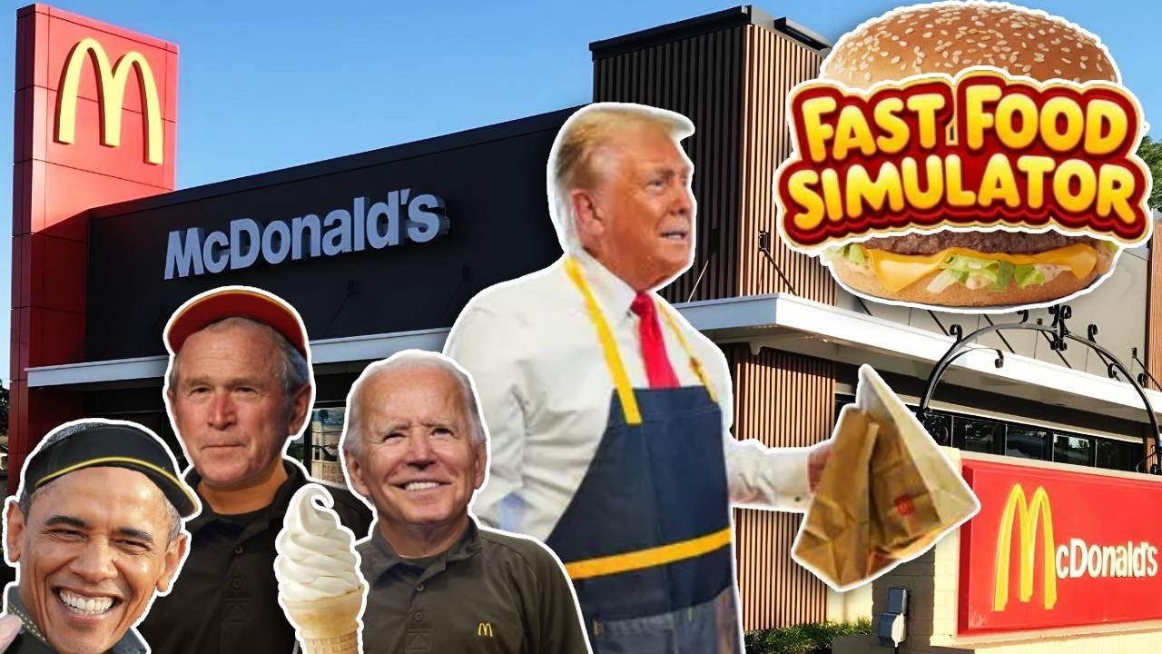US Presidents work at McDonald's | Presidents Play Fast Food Simulator ...