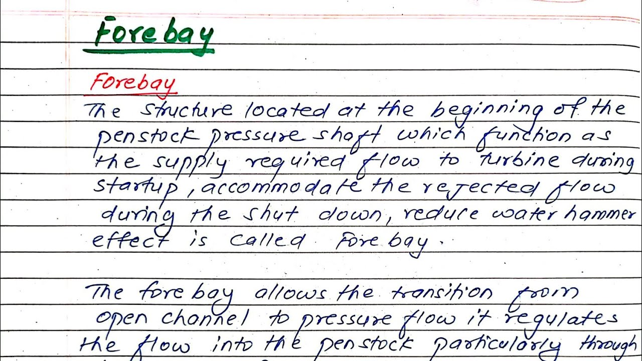 Unit:5 | Regulatory Structure | Forebay & design consideration of ...