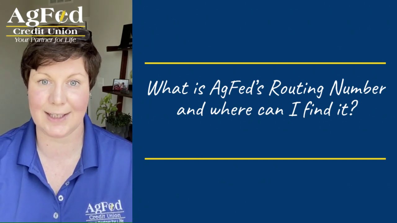 "Ask AgFed Anything" -Routing Number - YouTube