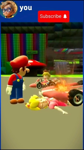 Mario kart Crash #mario #cartoon #funny #shorts - YouTube