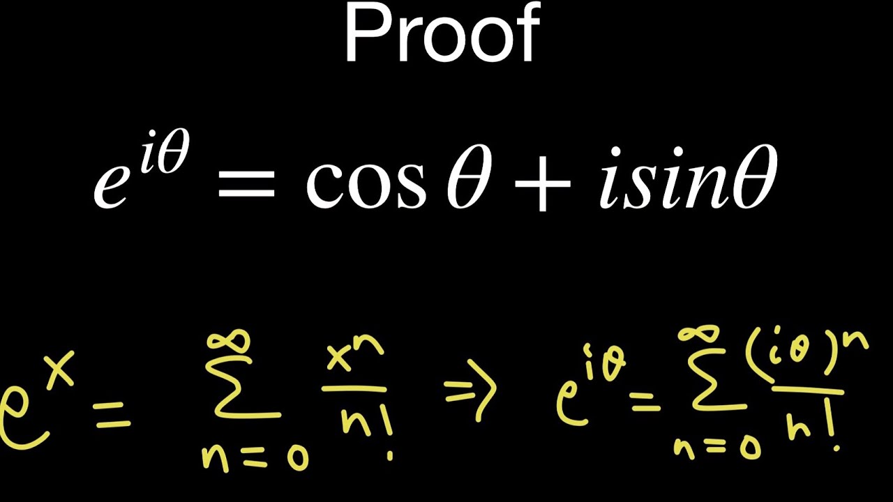 Proof of Euler’s Identity using Infinite Series - YouTube