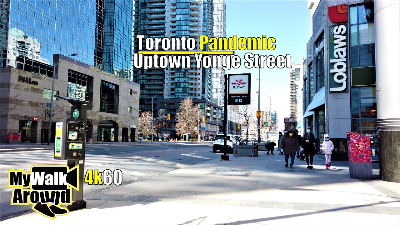 My walk around uptown Yonge street on a sunny day during the Toronto ...