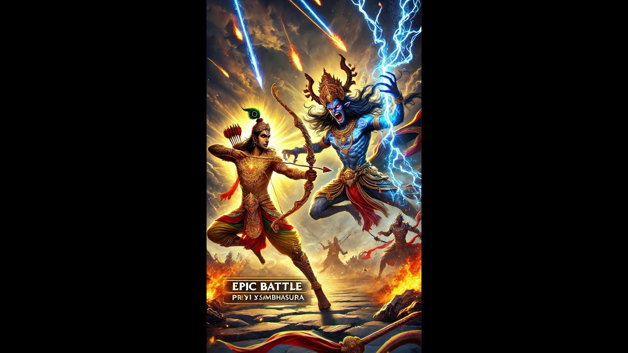 THE EPIC STORY OF KRISHNA VS SHAMBHASURA #video #krishna - YouTube