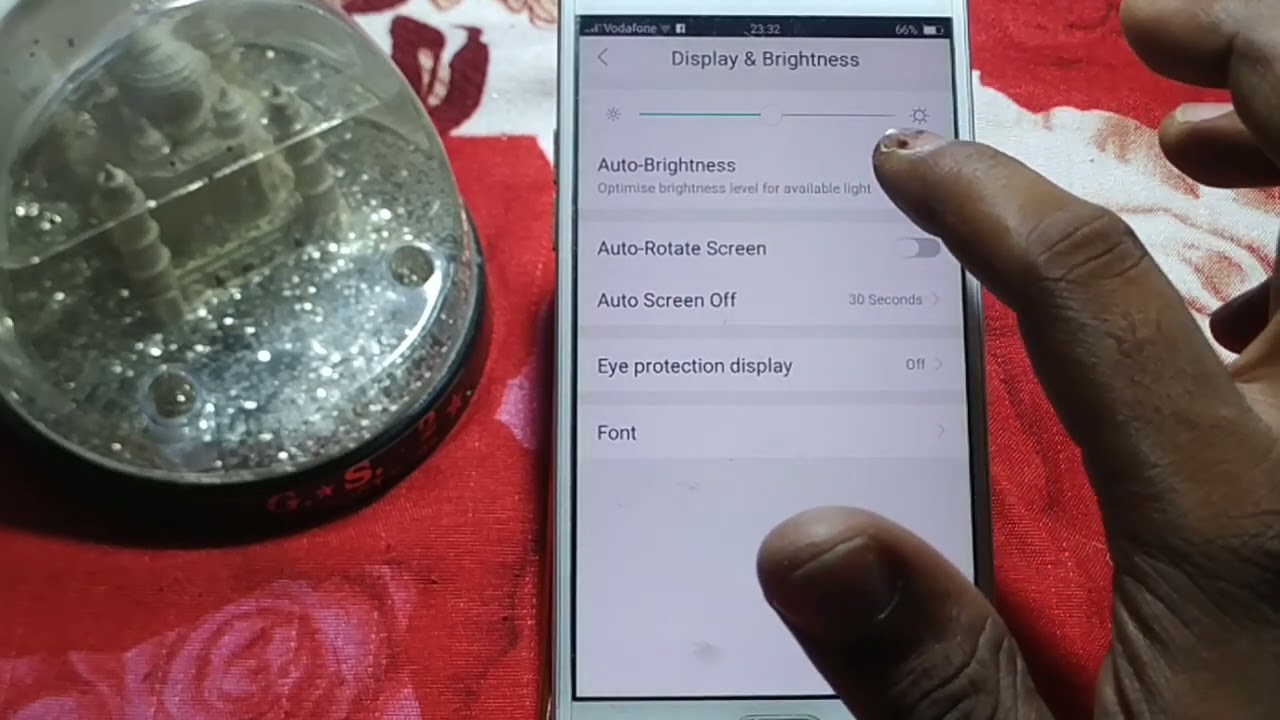 how to turn on outo brightness mode oppo F5 - YouTube