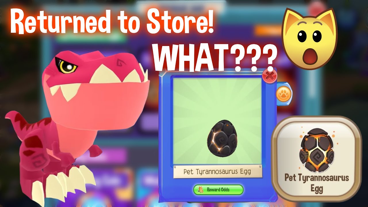 T REX EGGS RETURN TO STORE Pet Prehistoric Eggs | Animal Jam August ...
