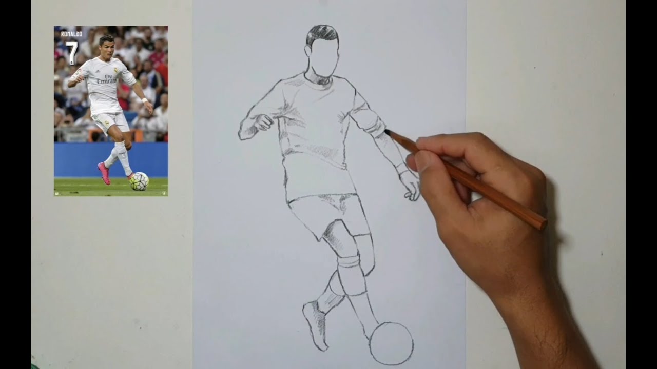 Drawing of Sketches Cristiano Ronaldo / How to Draw - YouTube