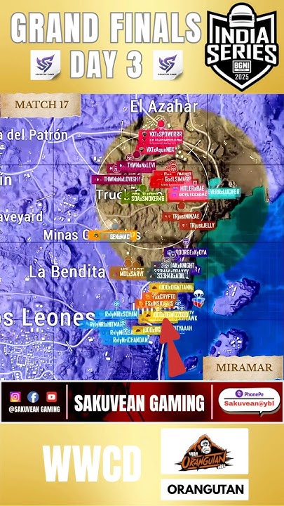 ORANGUTAN WWCD ROTATIONS | BGIS GRAND FINALS | DAY 3 - MATCH 17 | MIRAMAR - YouTube