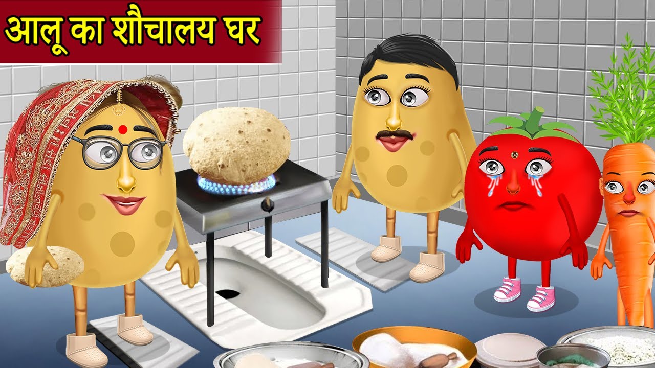 आलू का शौचालय घर | Aloo Kachaloo wala cartoon | Aloo Hindi Cartoon ...