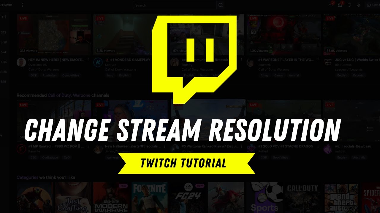 How to Change Twitch Stream Resolution - YouTube