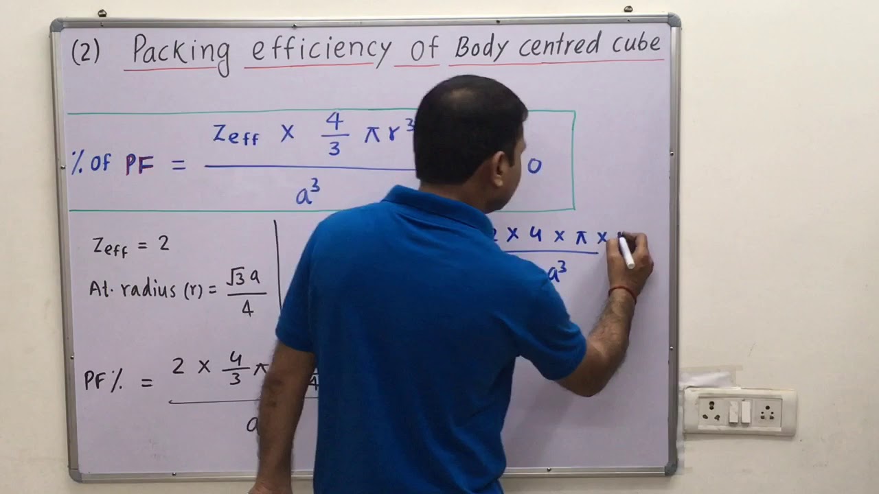 1.8-Packing Fraction / Packing Efficiency of Cubic Crystal Lattice ...
