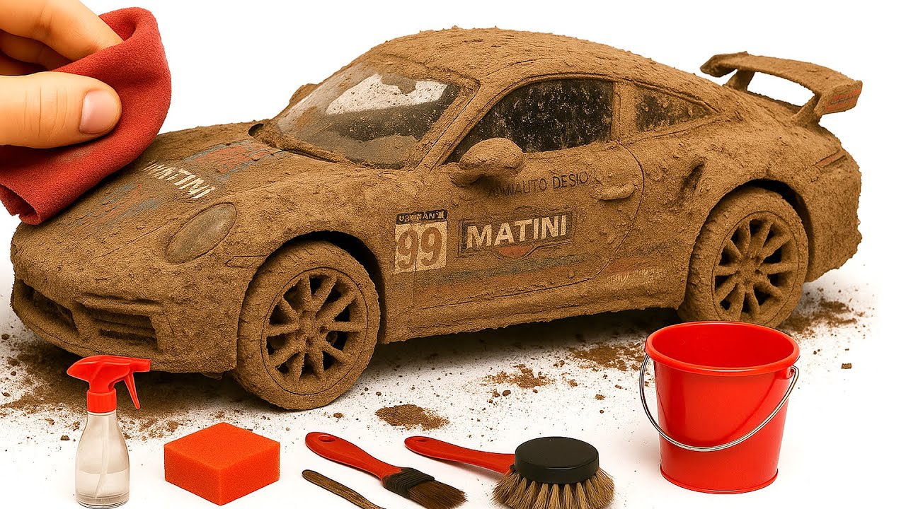 Super Realistic Cleaning of a 1:24 Porsche 911 RSR Martini Racing After ...