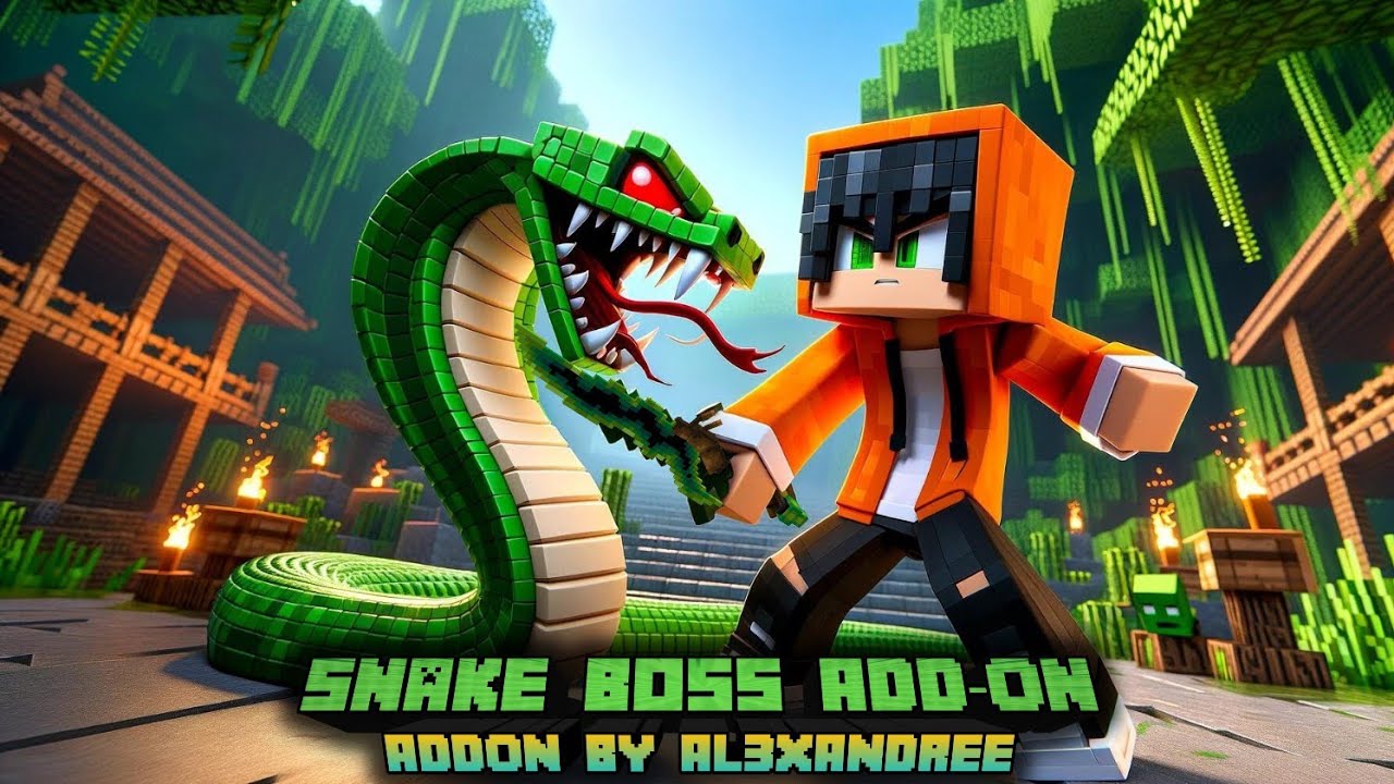 Boss Mod Minecraft Pe Terbaru - Snake Boss Add-On | MCPE Survival Mod ...