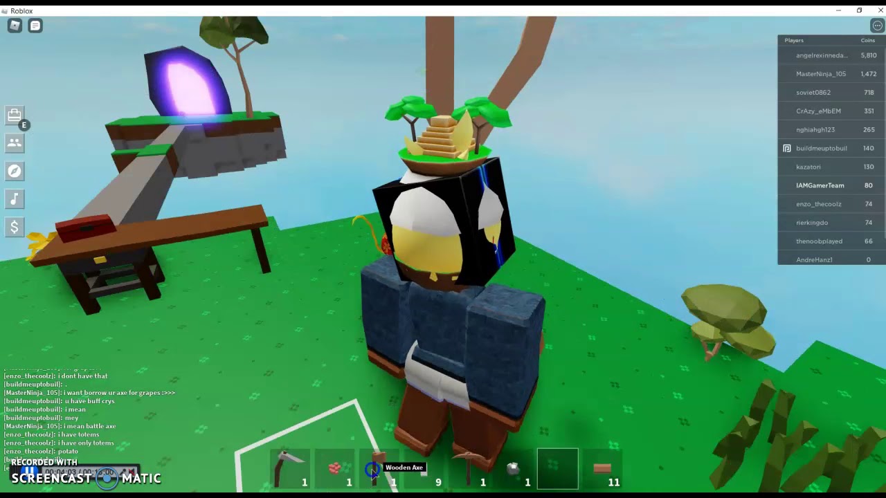 Playing skyblox - YouTube