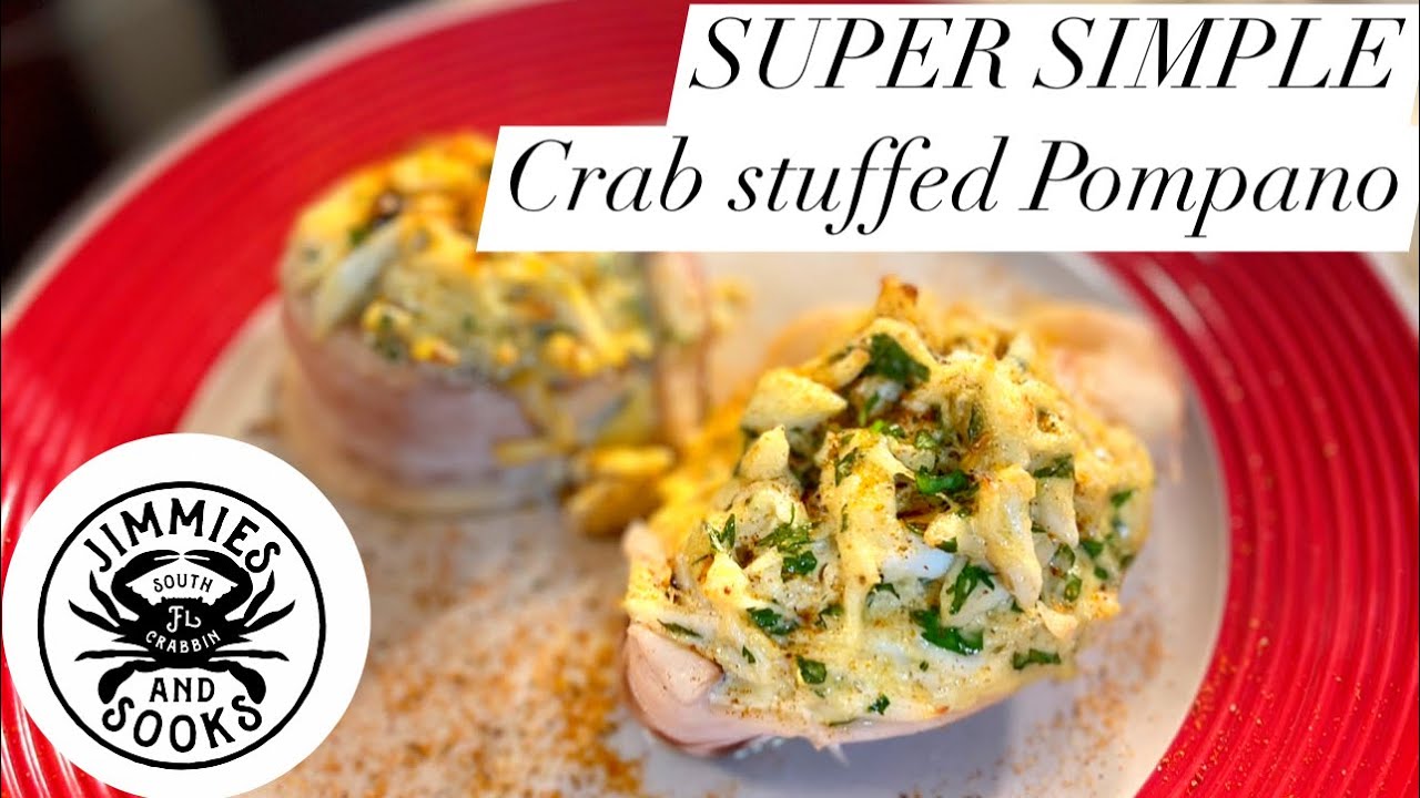 Pompano BAIT TEST- Catch clean cook: DELICIOUS Crab stuffed Pompano ...