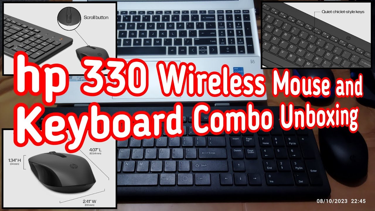 HP 330 Wireless Mouse and Keyboard Combo Unboxing | Chiclet style ...