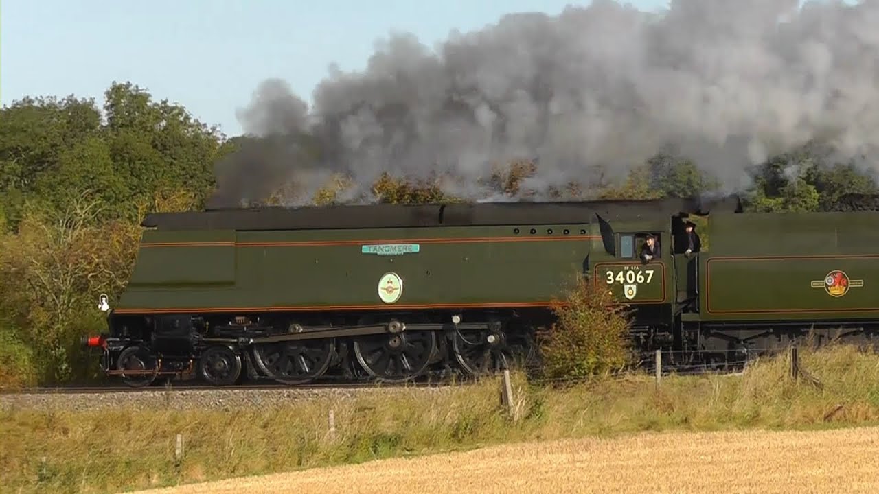 Steam Train: 34067 "Tangmere, The West Somerset Steam Express, 29 Sept ...