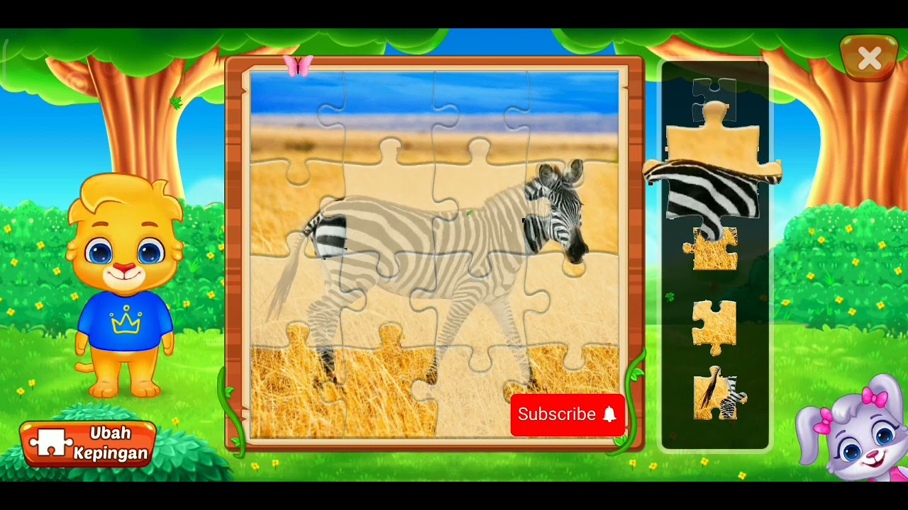 merangkai puzzle zebra - YouTube