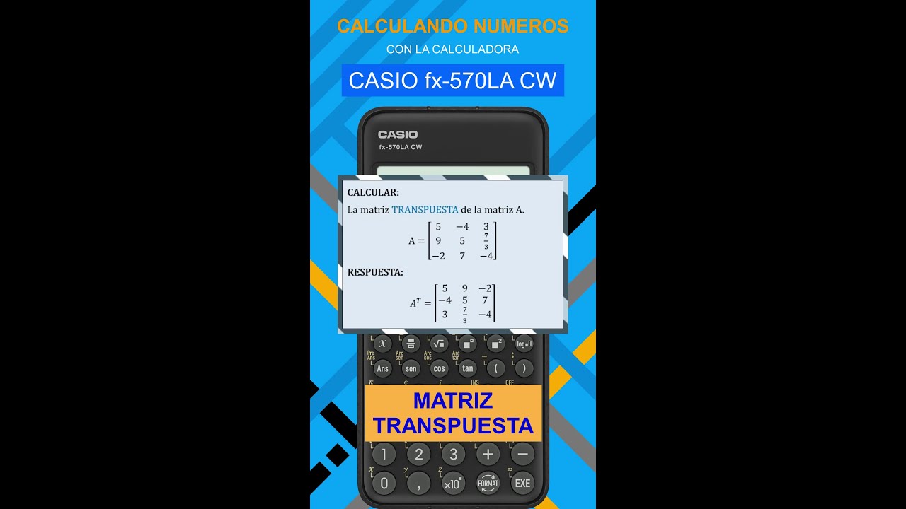 MATRIZ TRANSPUESTA. - YouTube