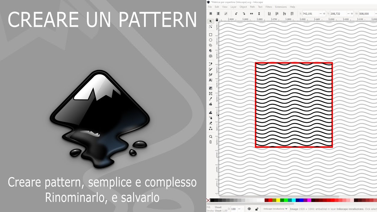 Inkscape - 3/7 Tip - Creare seamless pattern in Inkscape. - YouTube