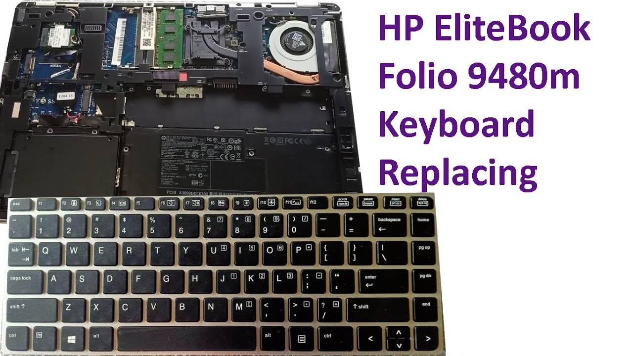 HP EliteBook Folio 9480m Laptop Keyboard changing - YouTube