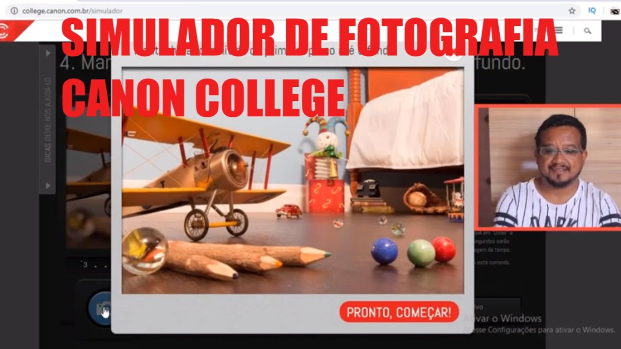 SIMULADOR DE FOTOGRAFIA do site CANON COLLEGE.Aprenda brincando e ...