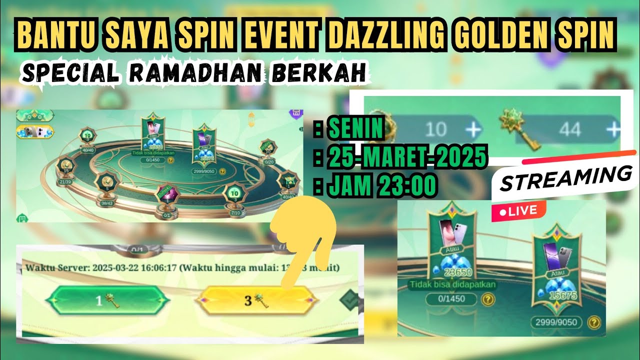 SPIN TOKEN GOLDEN MONTH DI MOBILE LEGENDA || Bantu trik gw biar dapat ...