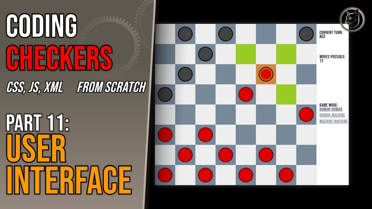 The User Interface And Human Moves Coding A Checkers Game From Scratch Using Svg Css Js Xml