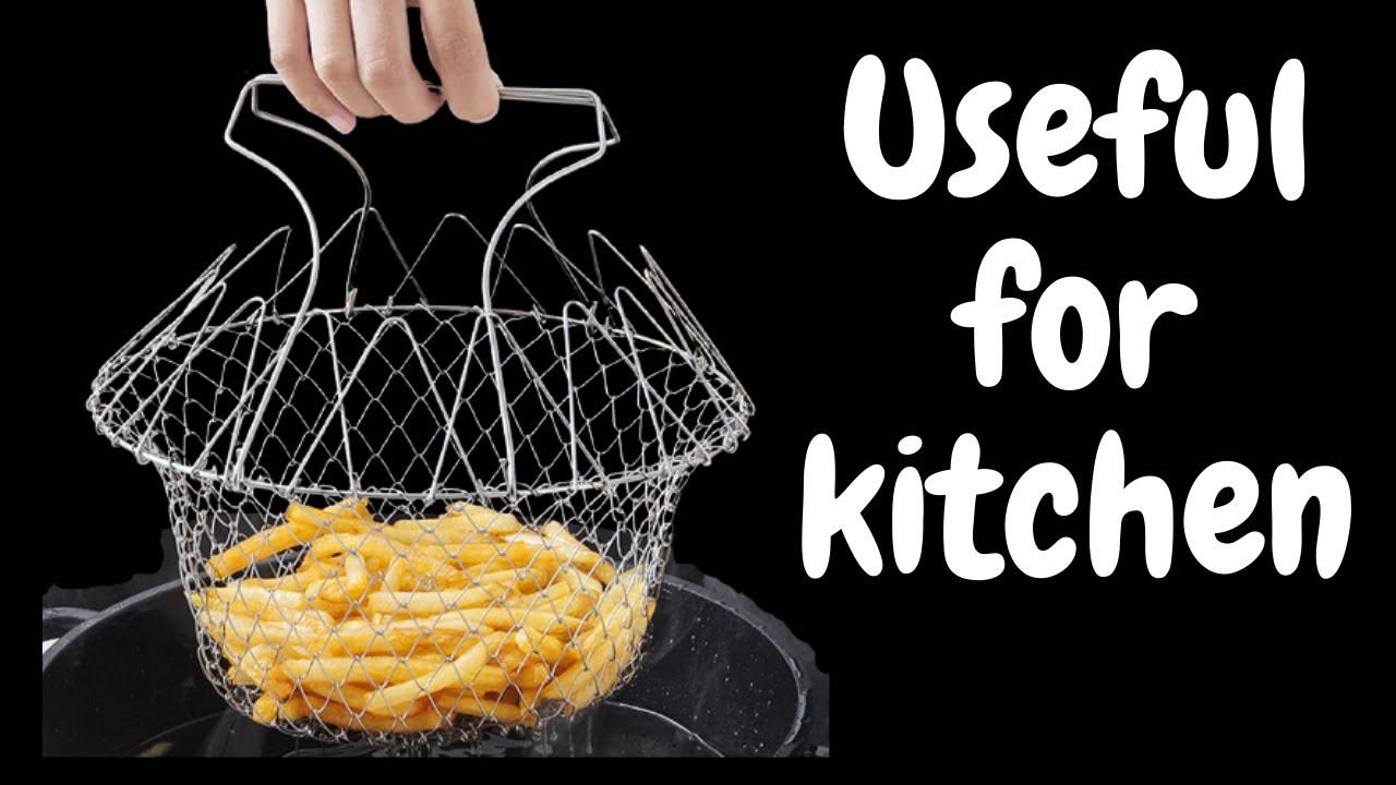 Deep Fry Chef Basket Solid Steel 12 in 1 Foldable Chef Cooking Net ...