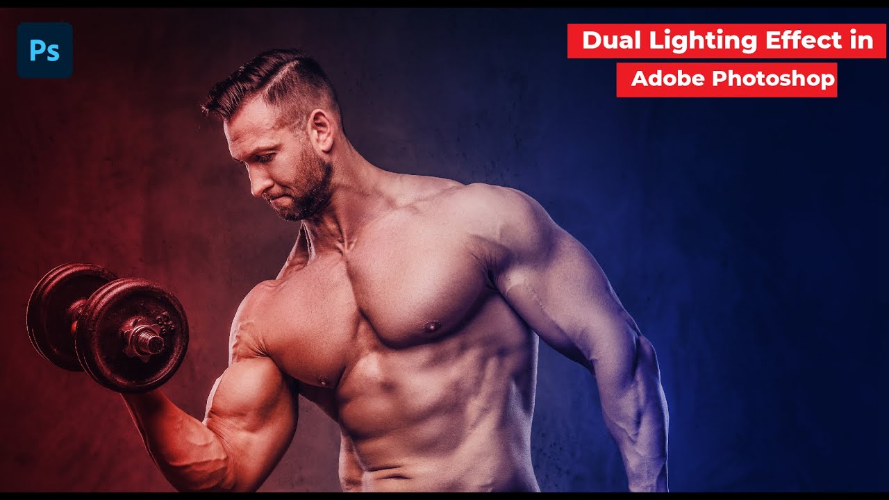 How To Easily Design a Dual Lighting Effect in Adobe Photoshop - YouTube