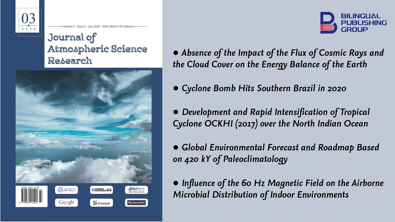 Journal of Atmospheric Science Research | Vol.3, Iss.3 July 2020 - YouTube