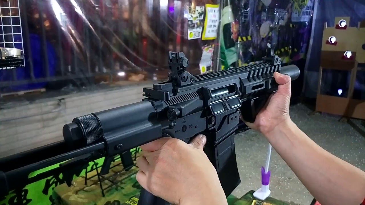 Airsoft AEG with BLOWBACK AND SOUND! - YouTube