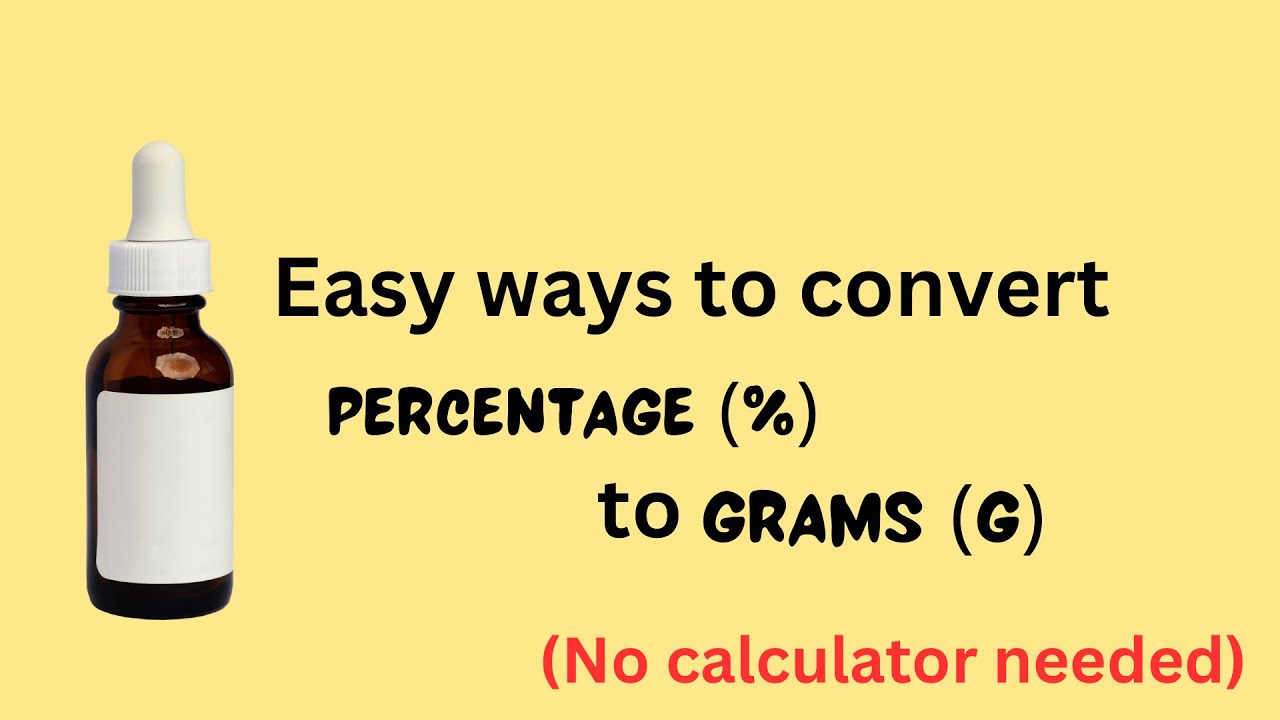 Kamla Naturals | EASY Ways to Convert Percentage to Grams | No ...