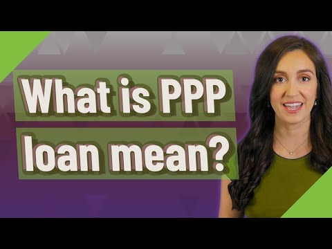 What is PPP loan mean?