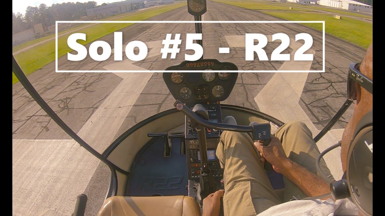 Robinson R22 Helicopter Training Solo #5 Full Flight Solo with ATC and ...
