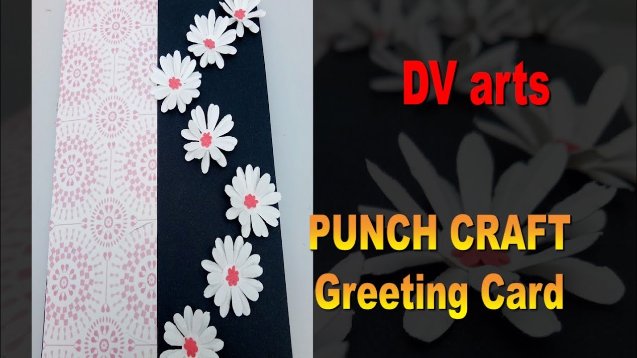 How to make greeting card with punch craft - YouTube