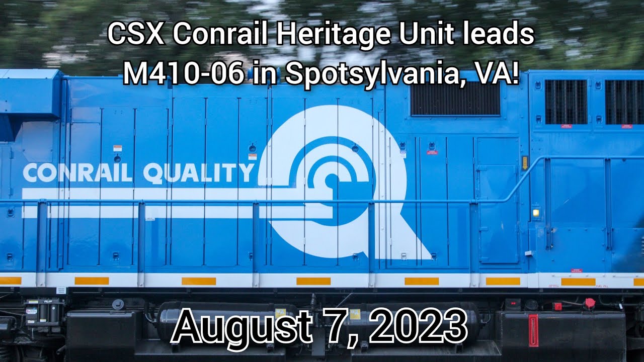 CSX Conrail Heritage Unit leads M410-06 in Spotsylvania, VA! - YouTube