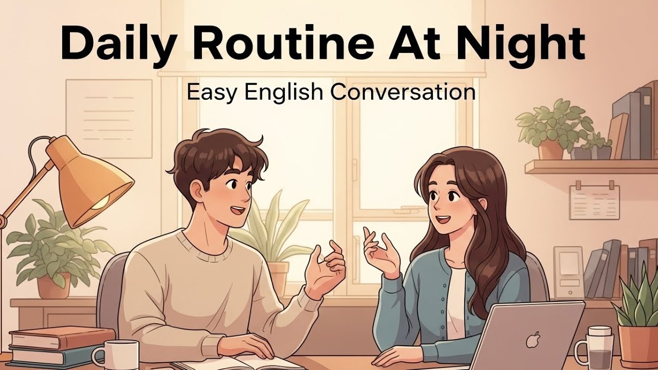Easy English Conversation: Daily Routine At Night (For Beginners) - YouTube