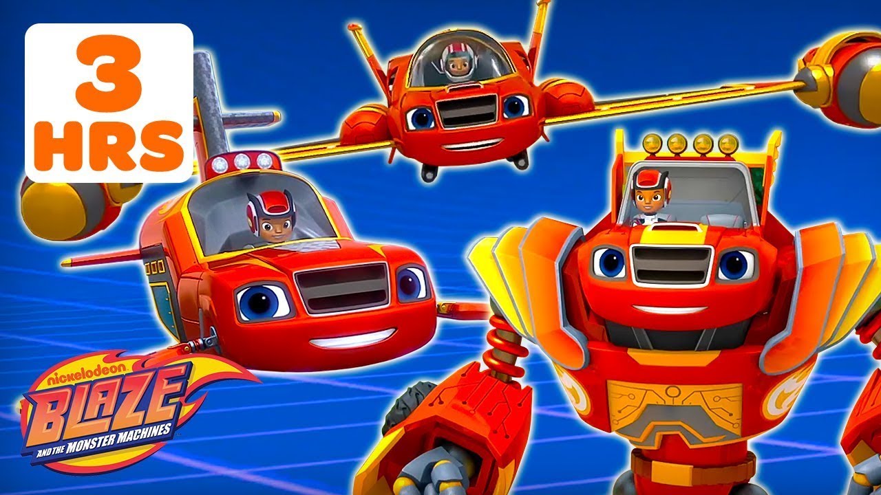 Blaze Transforms into a Robot, Spaceship and MORE! | 180 Minutes ...