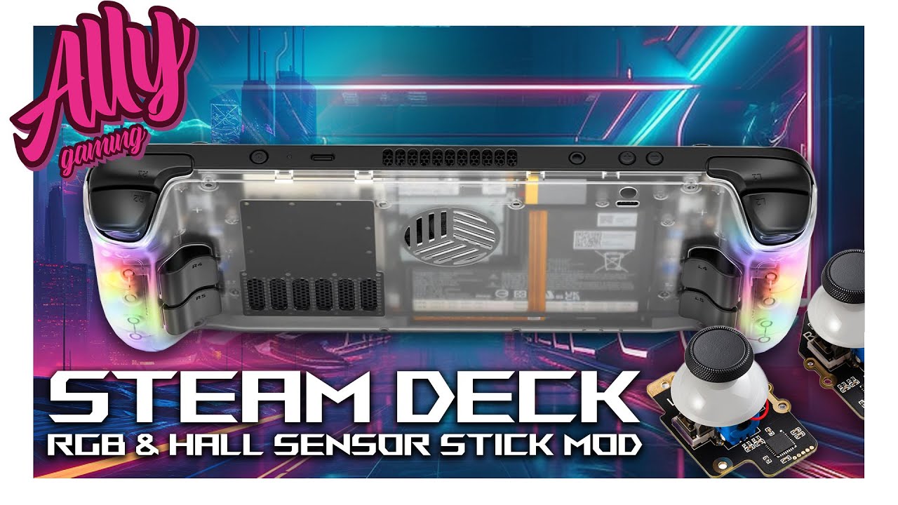 STEAM DECK RGB & Hall Sensor Stick Mod! JSaux & Gulikit - YouTube