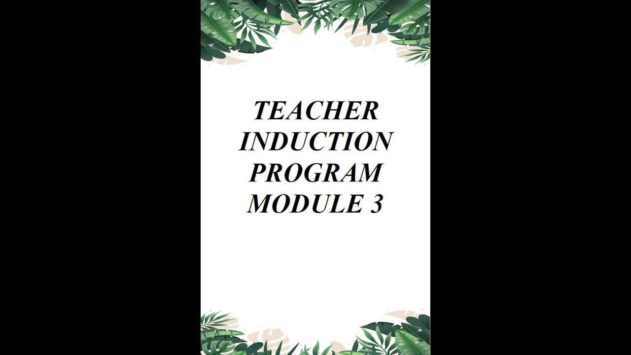 2022 and 2021 Teacher Induction Program (TIP) Module 3 ANSWER KEY - YouTube