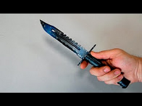 Diy Bayonet M9 CSGO with templates - YouTube