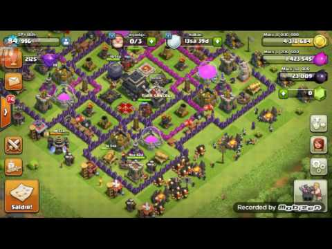 Clash of clans  kb9 qanimet kasma#2 Dev Valkur (en iyi kasa iksir kasma)