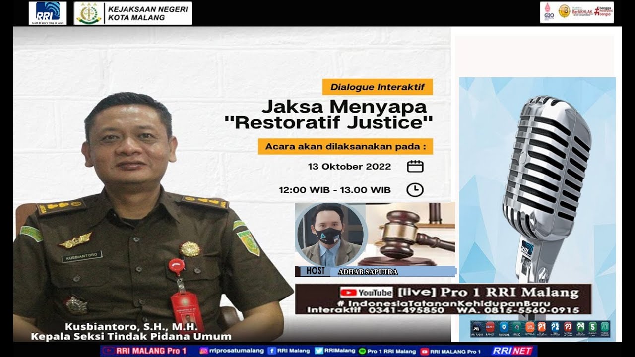RRI MALANG PRO 1 - JAKSA MENYAPA - Kejari Kota Malang - YouTube