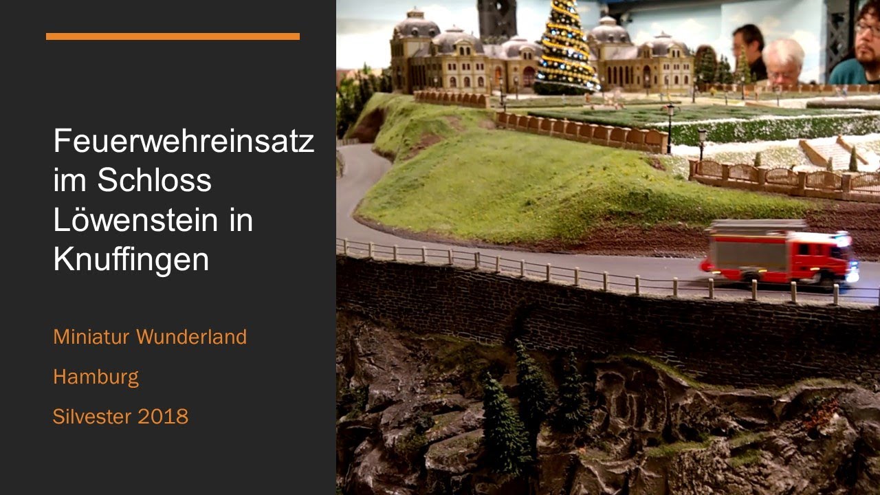 Feuerwehreinsatz im Schloss Löwenstein in Knuffingen (Miniatur ...